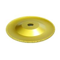 China Curved 125mm Diamond Cup Disc Grinding Wheel Vacuum Brazed for sale