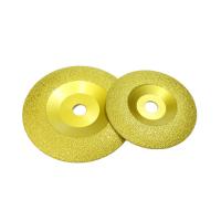 China Curved 125mm Diamond Cup Disc Grinding Wheel Vacuum Brazed for sale
