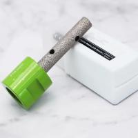 China 10mm Existing Hole Diamond Finger Tile Router Bit Vacuum Brazed for sale