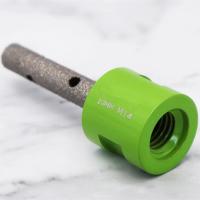 China 10mm Existing Hole Diamond Finger Tile Router Bit Vacuum Brazed for sale