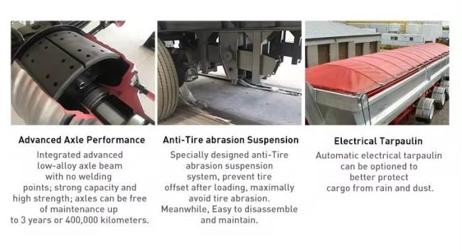 60 Tons 80 Tons Customization Service Steel Plate Axles Dump Semi Trailer Tipper Trailer