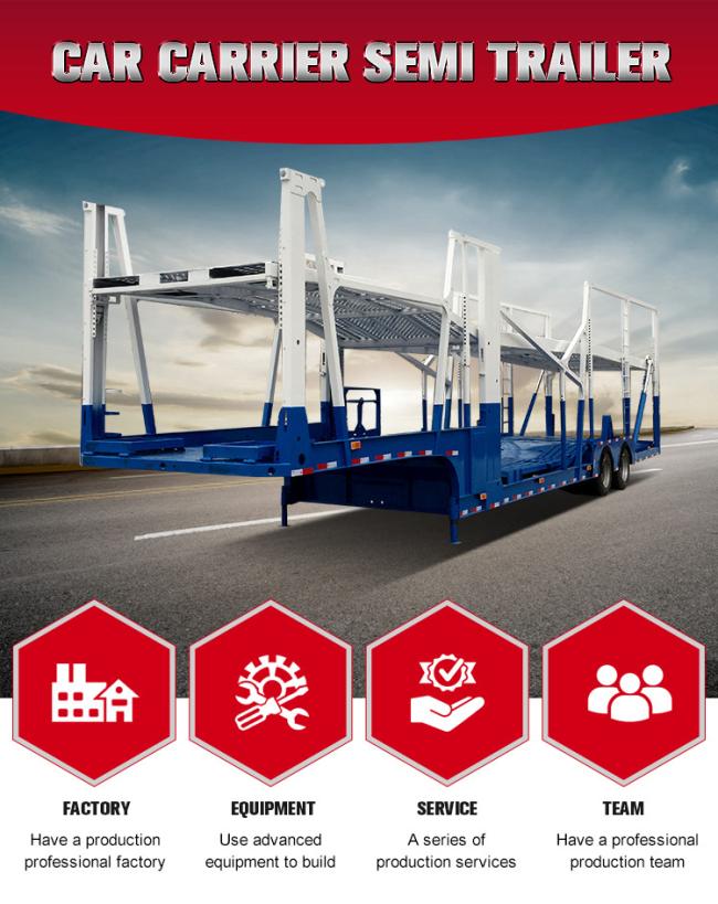 6-12 Units Cdv, MPV, SUV, Hydraulic Van Double Deck Car Carrier Semi Trailer