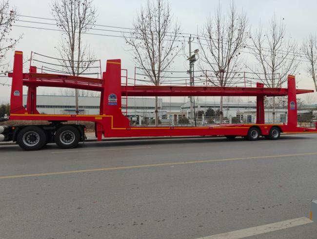 Factory Direct 3 Axle Side Wall Enclosed Cargo Car Box Semi Tipper Trailer