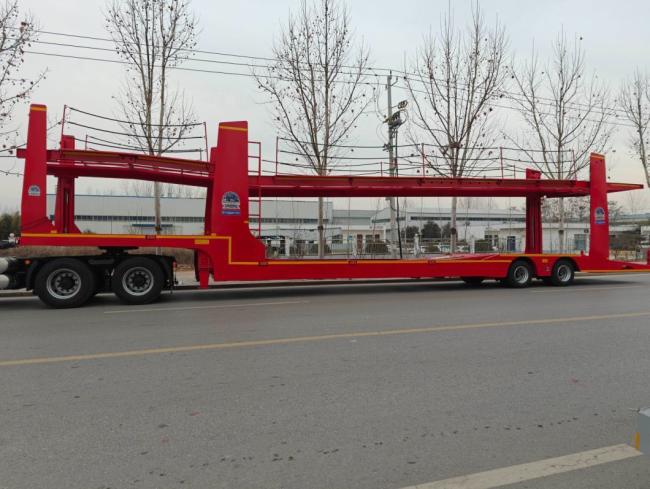 Factory Direct 3 Axle Side Wall Enclosed Cargo Car Box Semi Tipper Trailer