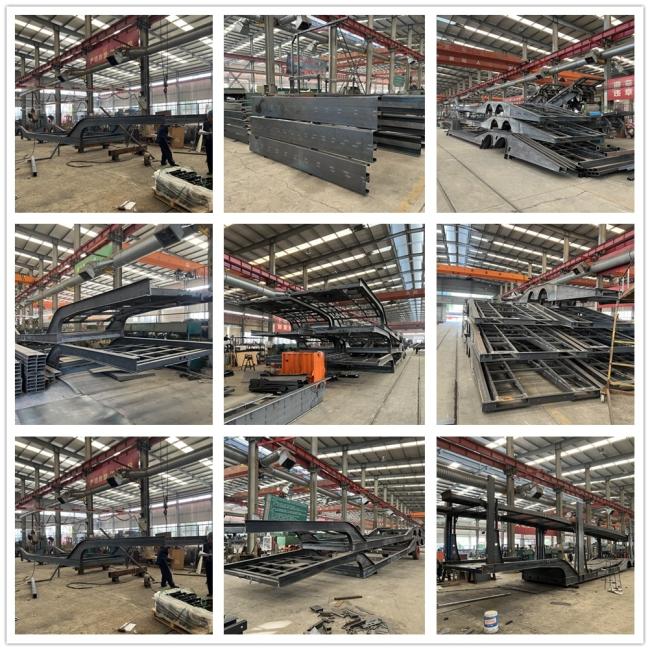 Heavy Duty Vehicle Tilting Car Transport Semi Trailer with Pattern for Car Mover Production