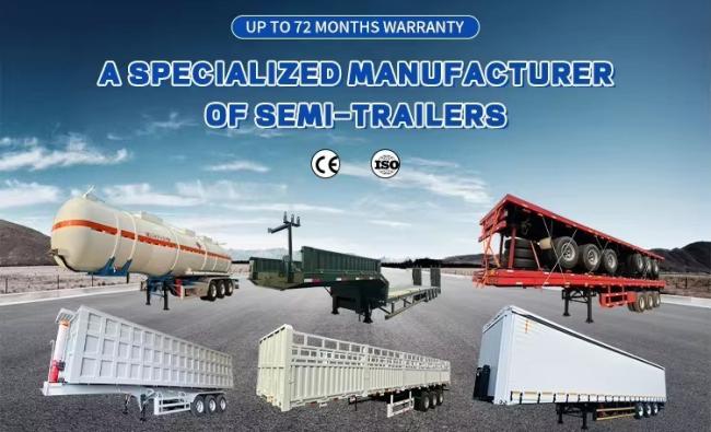 20 40FT Low Price Factory Heavy Duty Lowboy Trailer Lowbed Low Bed Truck Semi Trailer