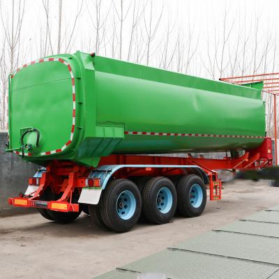 China 60 Tons Rear Tipper Semi Truck Trailer Dump Truck Semi Trailer with Jost Landing Gear for sale