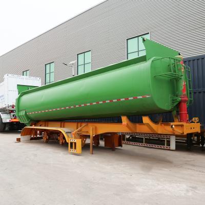 China Radial Tire Design 60 Tons 80 Tons Steel Plate Axles Dump Semi Trailer Tipper Trailer for sale