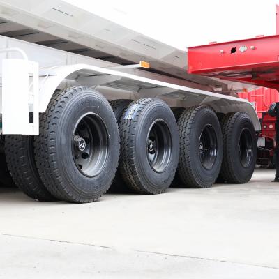 China 351-450hp Half Pipe Rear Dump Truck Trailer Tipper Semi Trailer with 4 Axles 40cbm 80tons for sale