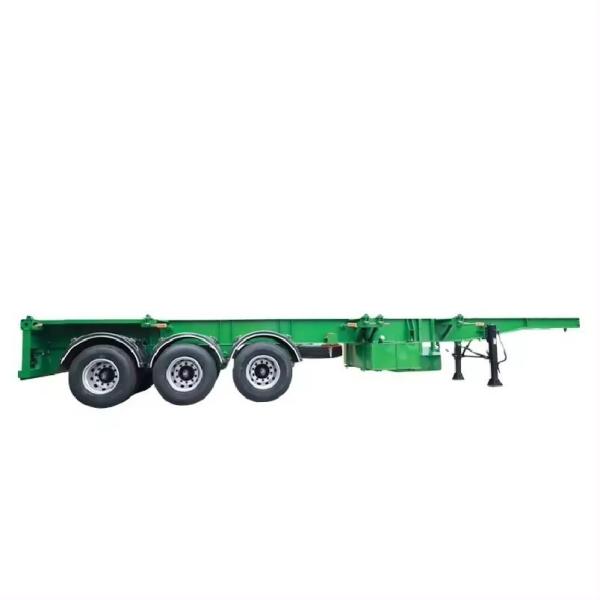 Quality Leaf Spring Suspension Semi-Trailer-40FT Skeleton Trailer for 40FT or 20FT for sale