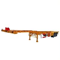China Self-dumping 2 Axle 20FT Skeleton Container Flatbed Semi Trailer for sale