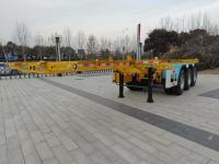 China Self-dumping 2 Axle 20FT Skeleton Container Flatbed Semi Trailer for sale