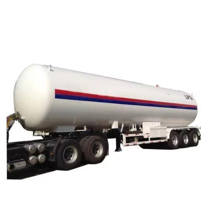 China Zambie Markt 55cbm LNG Container Tanker Trailer/ LPG Gas Transport Tank Semi Trailer Te koop