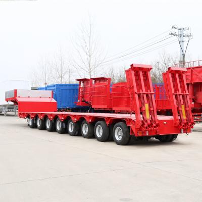 Cina Sospensione a molla a foglia a tre assi a collo di gallina semirimorchi a letto basso per il trasporto pesante in vendita