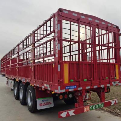 China Jost/Fuwa Landing Gear 3 Axles Cargo Trailer Enclosed 12 Wheeler Side Wall Trailers for sale