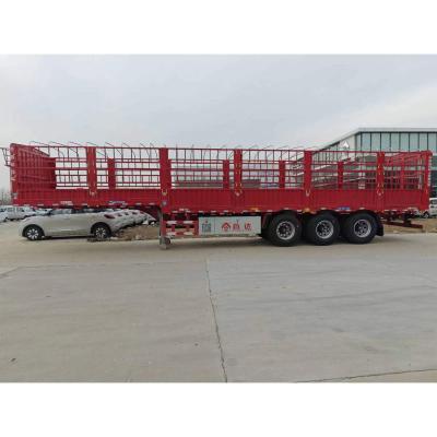 China Jost/Fuwa Landing Gear 3 Axles Cargo Trailer Enclosed 12 Wheeler Side Wall Trailers for sale
