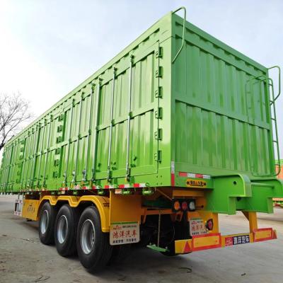 China Jost/Fuwa Landing Gear 3 Axles Cargo Trailer Enclosed 12 Wheeler Side Wall Trailers for sale