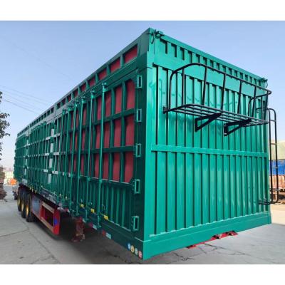 China Jost/Fuwa Landing Gear 3 Axles Cargo Trailer Enclosed 12 Wheeler Side Wall Trailers for sale