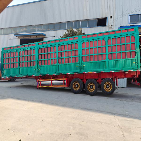 Quality 003 3 Axles 30cbm 50tons Fence Cargo Truck Trailer for Livestock/Animals for sale