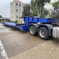 China Versatile Lowbed Trailer with Adjustable Loading Deck Heavy Duty Transport Grade for sale