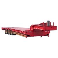China Leaf Spring Suspension Front Loading Hydraulic Excavator Low Bed Trailer for Flatbed for sale