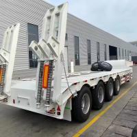 China 12 Tyres Heavy Duty Customized Multi Function 40FT 3 4 Axle Lowboy Lowbed Semi Trailer for sale