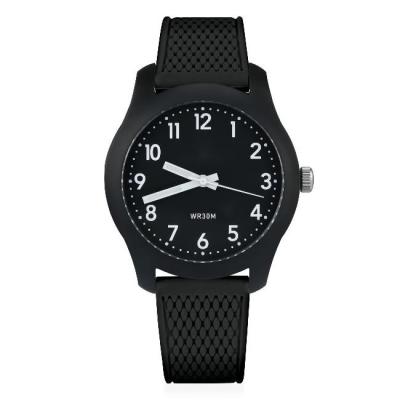 Cina Plastica di plastica nera dell'oceano di minimalismo 3ATM del poliestere dell'orologio 12mm del quarzo in vendita