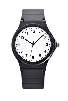 Cina plastica nera alla moda di plastica dell'orologio 3ATM del quarzo di 41.5mm in vendita