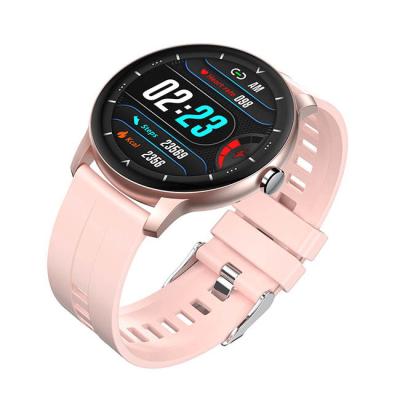 Cina Cinghia rotonda rosa del silicone di sport di forma fisica 3ATM dello Smart Watch impermeabile dell'inseguitore in vendita