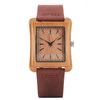 Cina Orologi di legno resistenti dell'orologio 3ATM dell'acqua del fronte di legno 22mm del quadrato in vendita