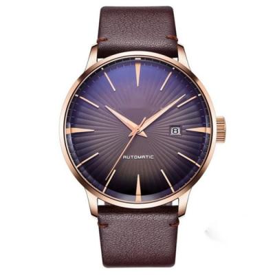 Cina 5BAR funzione automatica d'avvolgimento della data degli uomini di scheletro meccanici dell'orologio 12mm in vendita