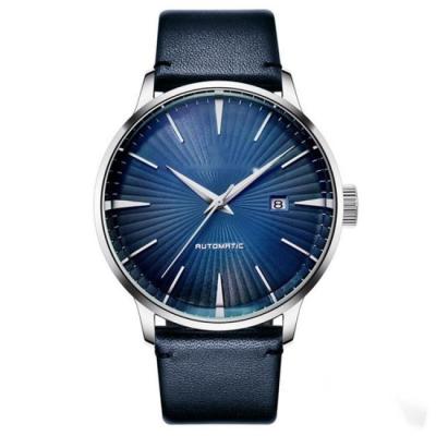 Cina 5BAR funzione automatica d'avvolgimento della data degli uomini di scheletro meccanici dell'orologio 12mm in vendita