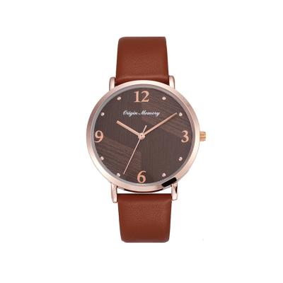 Cina modello tridimensionale impermeabile del cinturino di cuoio di orologio del quarzo delle signore di 30m 36mm in vendita