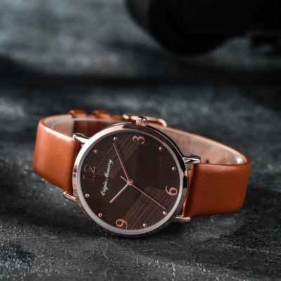 Cina modello tridimensionale impermeabile del cinturino di cuoio di orologio del quarzo delle signore di 30m 36mm in vendita