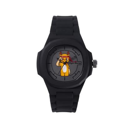 China Custom Patterns Silicone Quartz Watch Waterproof Children Batch for sale