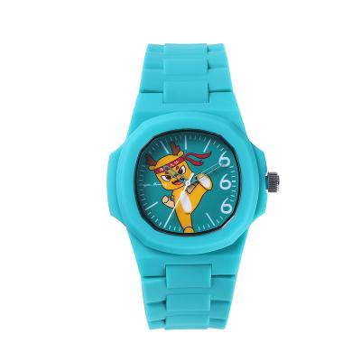 China Custom Patterns Silicone Quartz Watch Waterproof Children Batch for sale