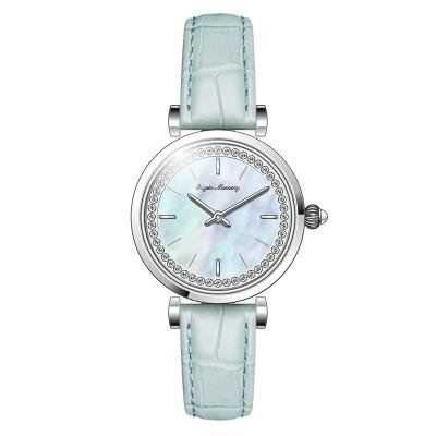 China orologio Diamond Inlaid Luxury Decorative Watch della cinghia di cuoio di 32mm impermeabilizzare l'orologio delle donne for sale