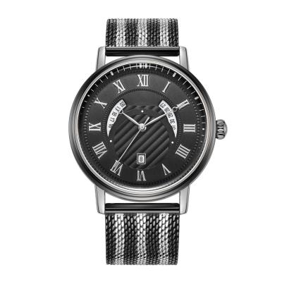Cina Movimento al quarzo da uomo ultrasottile con quadrante grande da 44 mm e orologio con calendario. Design cavo unico in vendita