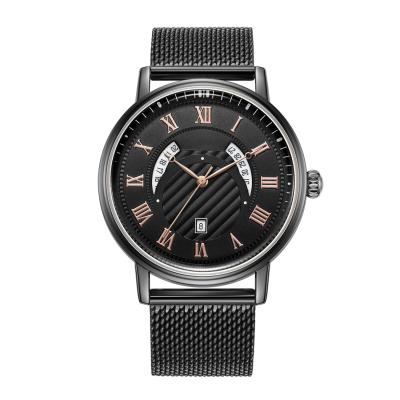 Cina Movimento al quarzo da uomo ultrasottile con quadrante grande da 44 mm e orologio con calendario. Design cavo unico in vendita