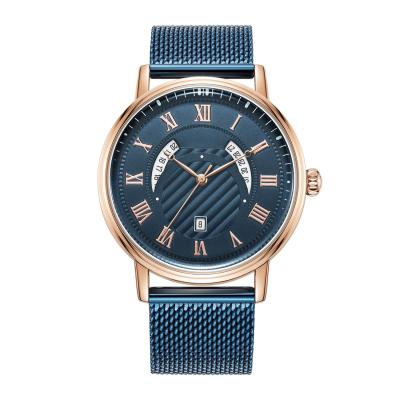 Cina Movimento al quarzo da uomo ultrasottile con quadrante grande da 44 mm e orologio con calendario. Design cavo unico in vendita