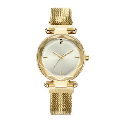 Cina Orologio da donna al quarzo di piccole dimensioni da 32 mm, lente in vetro con processo di taglio della gemma, lusso alla moda in vendita