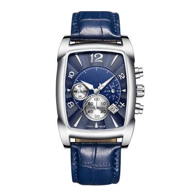 Cina cinghia di cuoio automatica dell'orologio degli uomini del barilotto di Shell Mechanical Watch Movement Wine della lega di 45mm in vendita