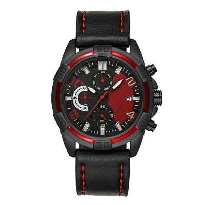 Cina 48mm Leather Strap Customized Military Quartz Watch Multi Function Hardy in vendita