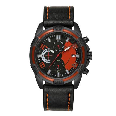Cina 48mm Leather Strap Customized Military Quartz Watch Multi Function Hardy in vendita