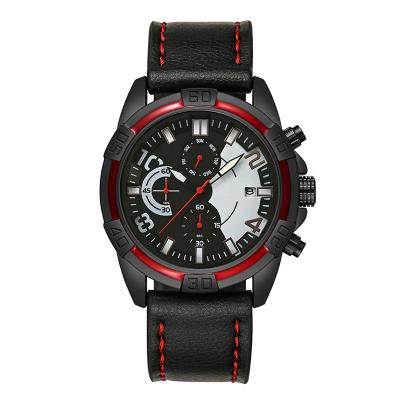 Cina 48mm Leather Strap Customized Military Quartz Watch Multi Function Hardy in vendita