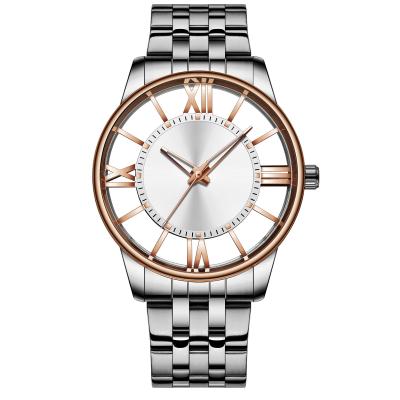 Cina 3ATM Stainless Steel 42mm Men'S Quartz Watch Transparent Case Customized in vendita