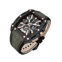China Business 44mm Automatic Mechanical Watch Hollow Out Multi Function for sale