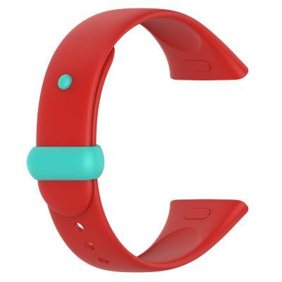 Cina cinturino di orologio portatile rosso del silicone di Smart della sostituzione del cinturino di orologio del fermaglio della colla dell'orologio 3-Soft del riso di 28mm in vendita