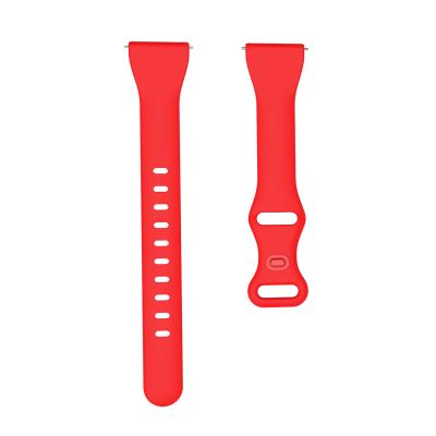 Cina 20mm Small Waist Thin Silicone Watch Strap With Multi Color Matching 8 Shaped Buckle in vendita