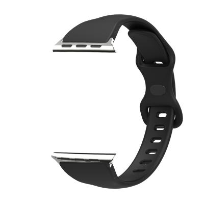 Cina 8 Shaped Buckle Soft Silicone Watch Strap Portable Replacement 38mm / 40mm / 42mm in vendita